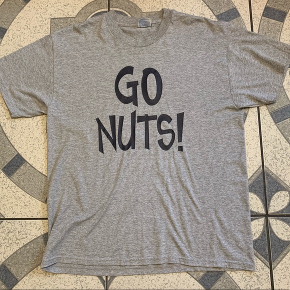 Hanes | Shirts | Vintage 98 Go Nuts Spellout Graphic Tee Sz L | Poshmark